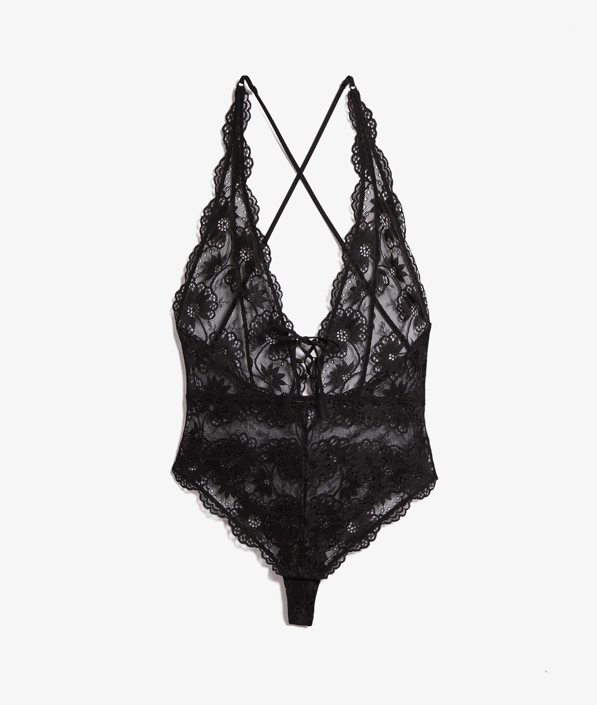Body dentelle dos croisé DAHLIA NOIR - ETAM