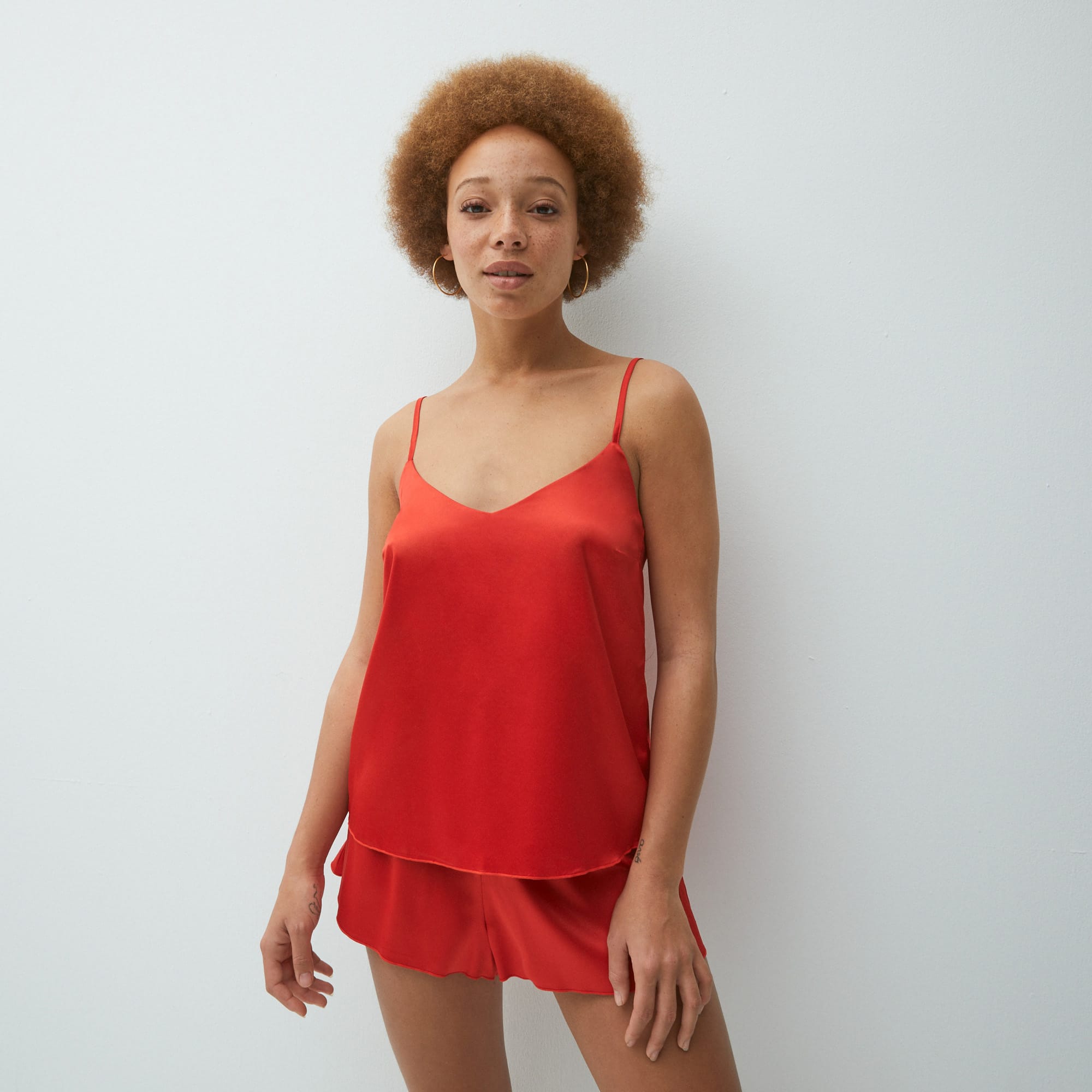 top en satin - rouge - Undiz