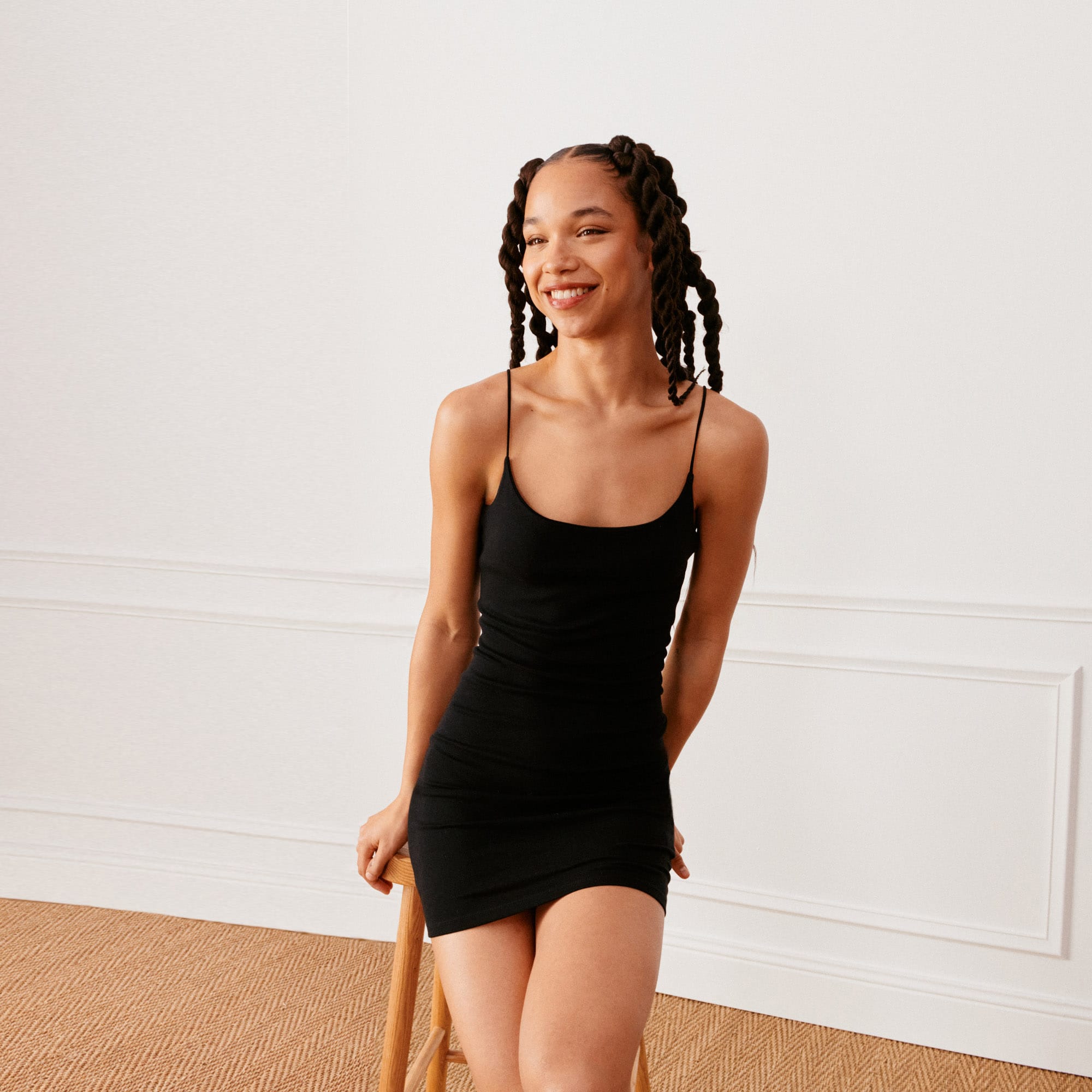 Robe courte en jersey - noir - Undiz