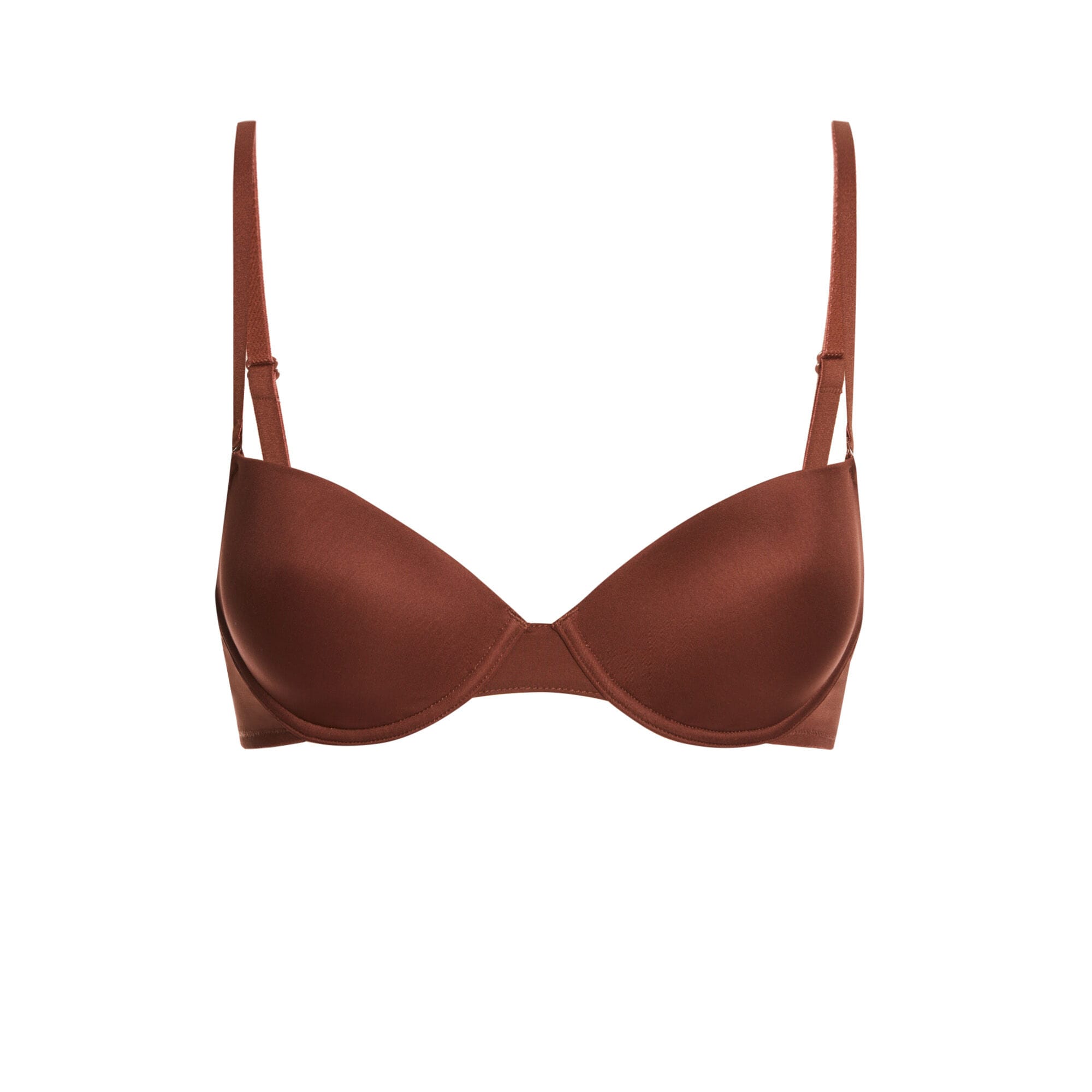 Microfibre push-up padded bra - chocolate - Undiz