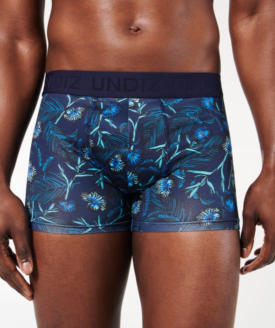 plain microfibre boxers - navy blue - Undiz