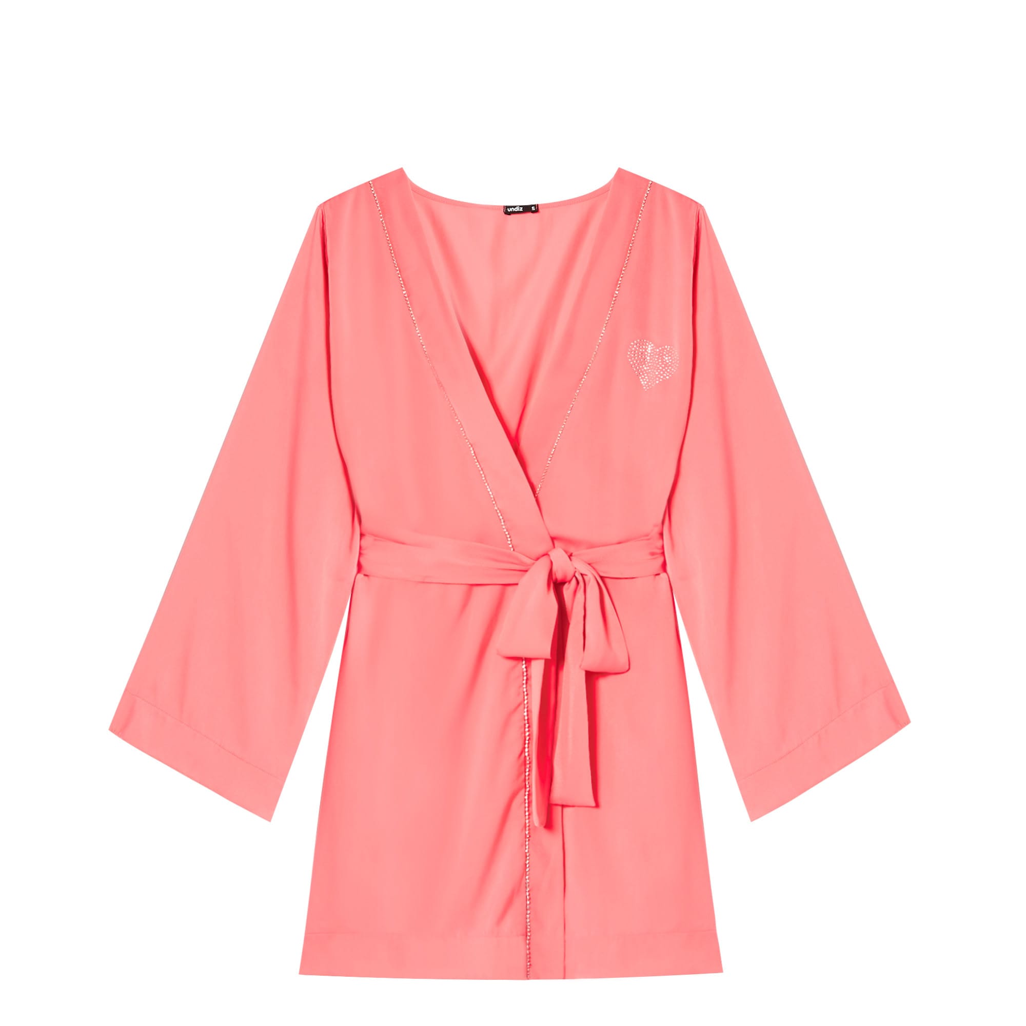Kimono en satin - rose - Undiz