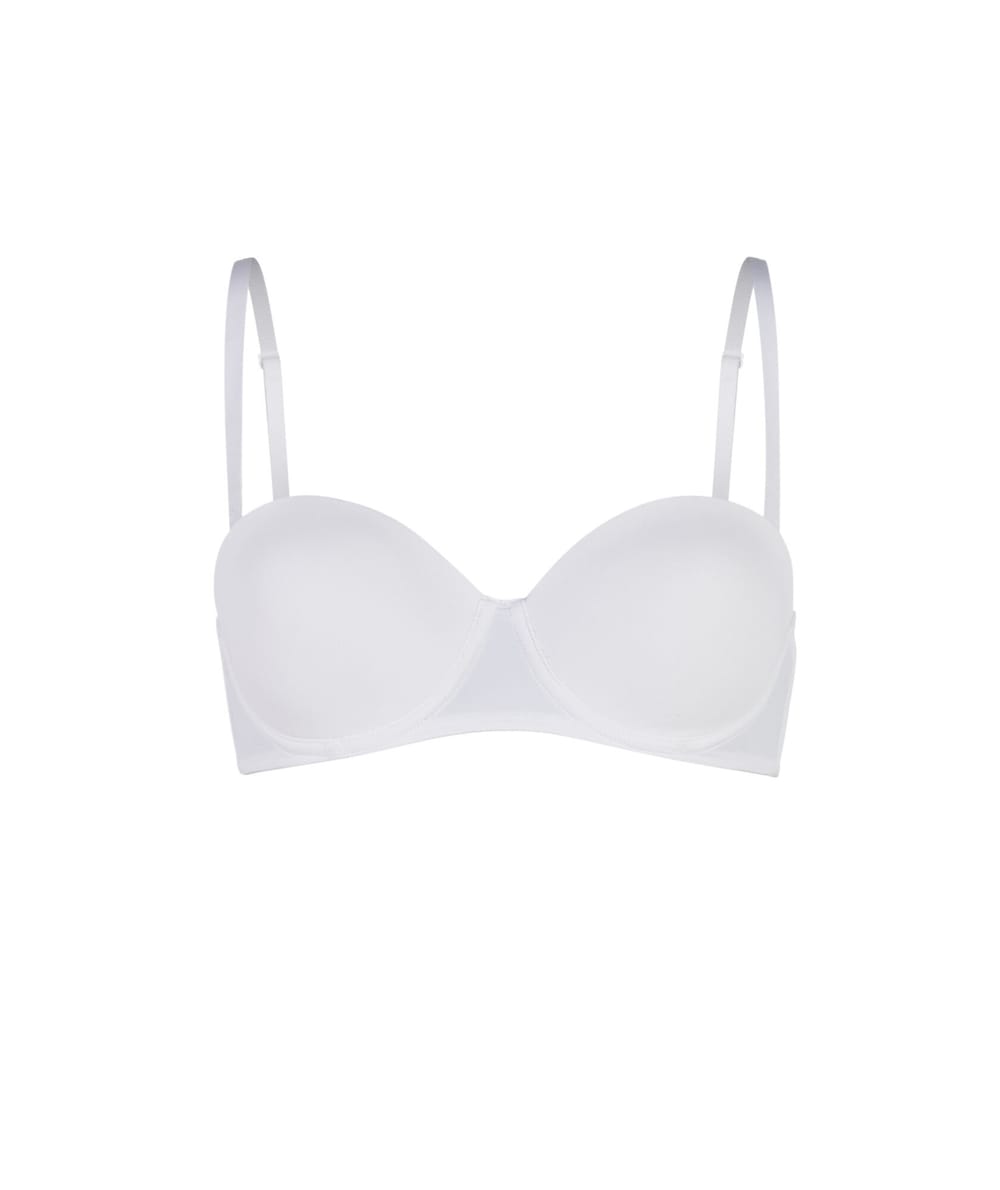 Microfiber bandeau bra - white - Undiz