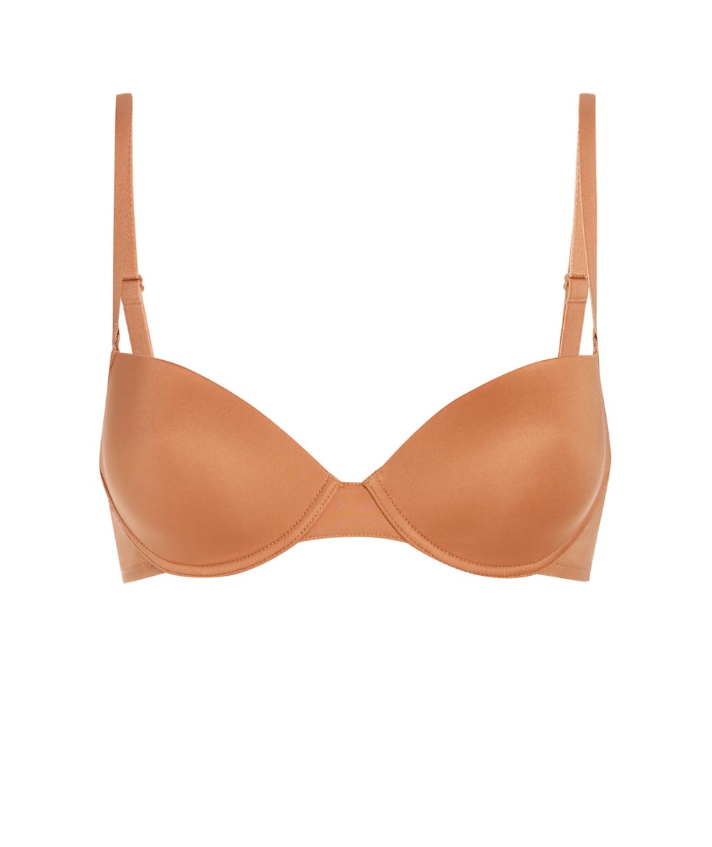 Microfibre push-up padded bra - light-brown - Undiz