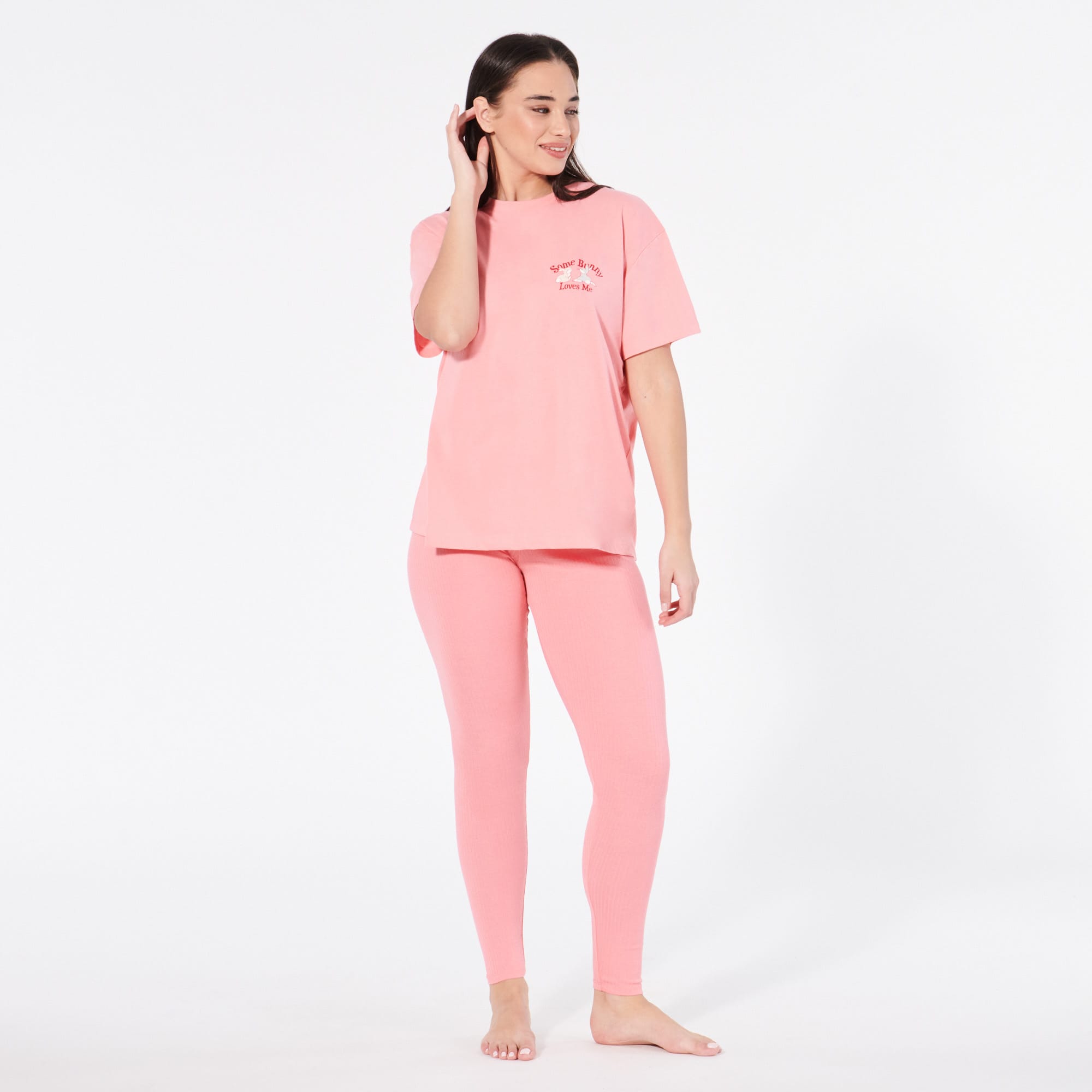 Legging en jersey - rose - Undiz