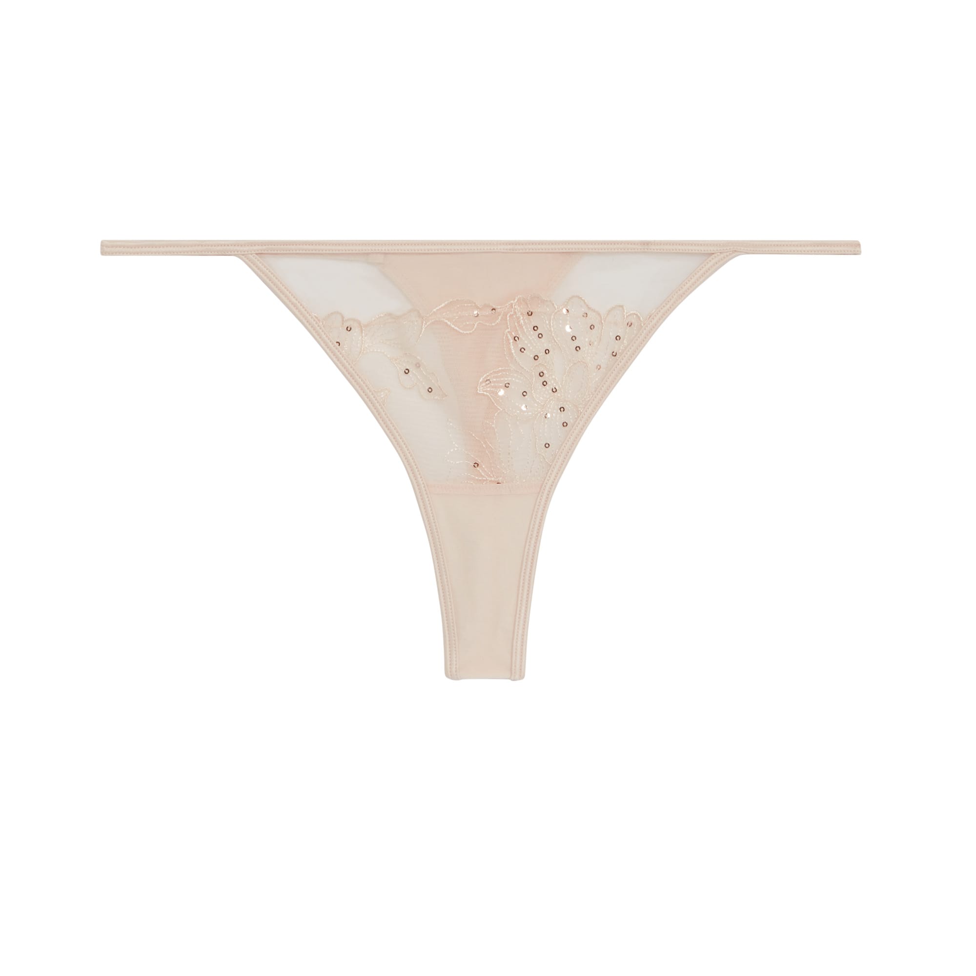 String en dentelle - rose pale - Undiz