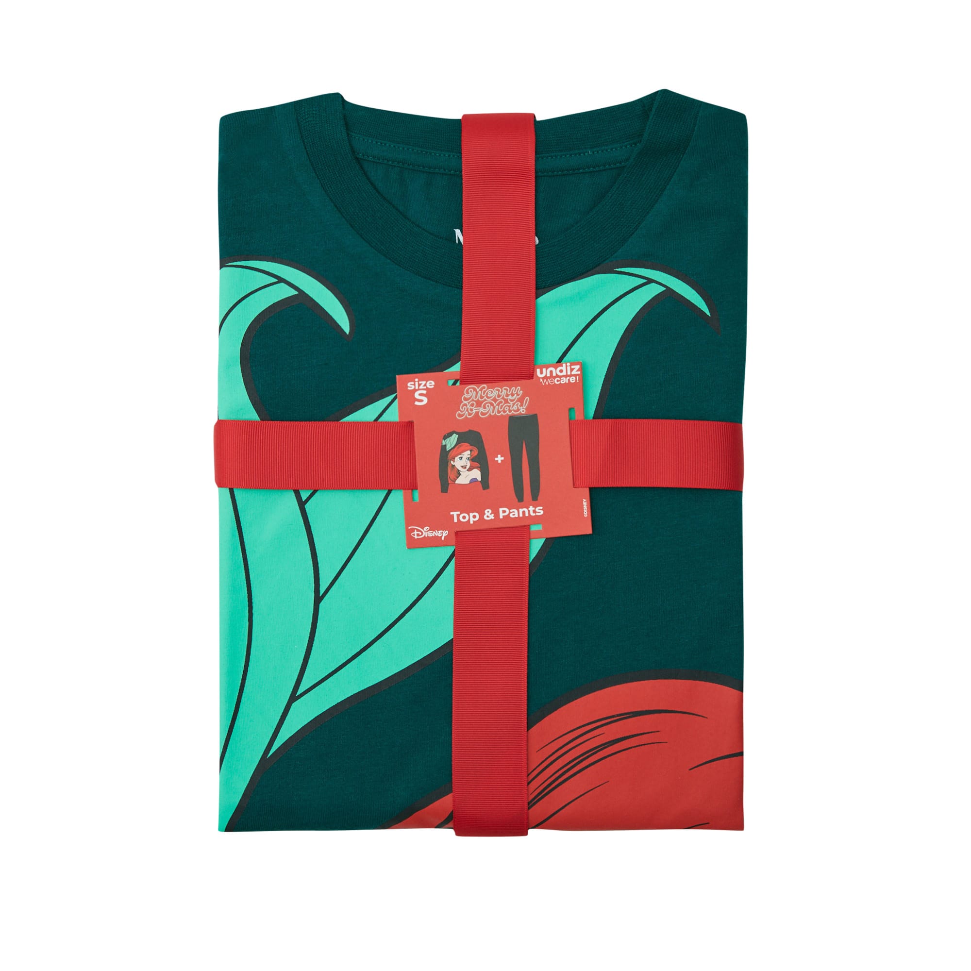 ensemble pantalon et tee-shirt imprimé la petite sirène - vert sapin ...